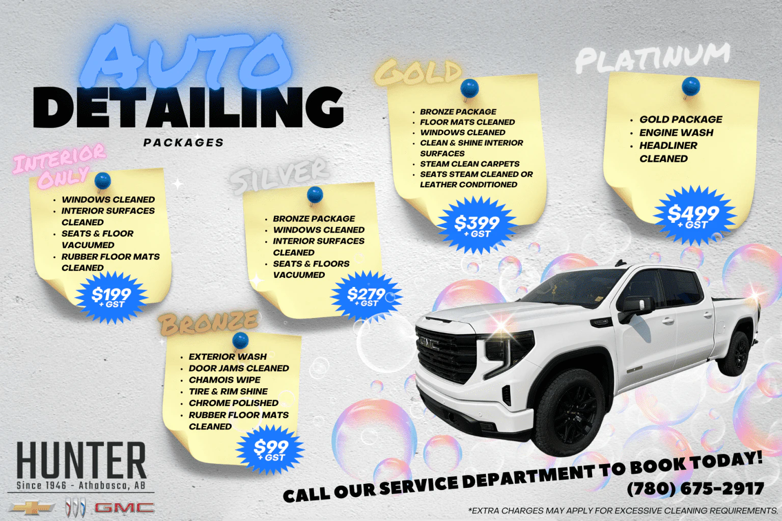 Auto Detailing Packages at Hunter Chevrolet Buick GMC- Athabasca, AB